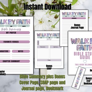 Bible Study Digital Download, Printable Bible Study Guide, Faith-based ...