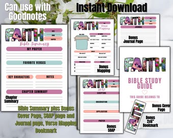 Printable Bible Study Bundle, Verse Mapping Printable Bible Study Guide ...