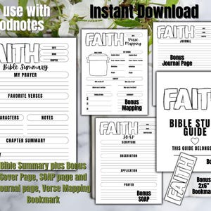 Printable Bible Study Bundle, Verse Mapping Printable Bible Study Guide ...