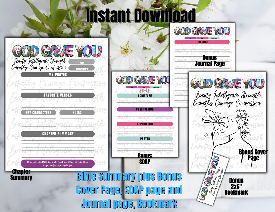 Bible Study Digital Download, Printable Bible Study Guide, Faith-based ...
