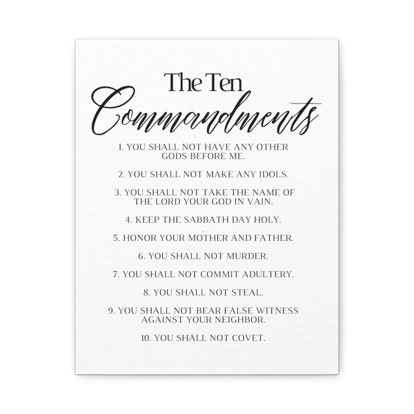 Ten Commandments - Etsy