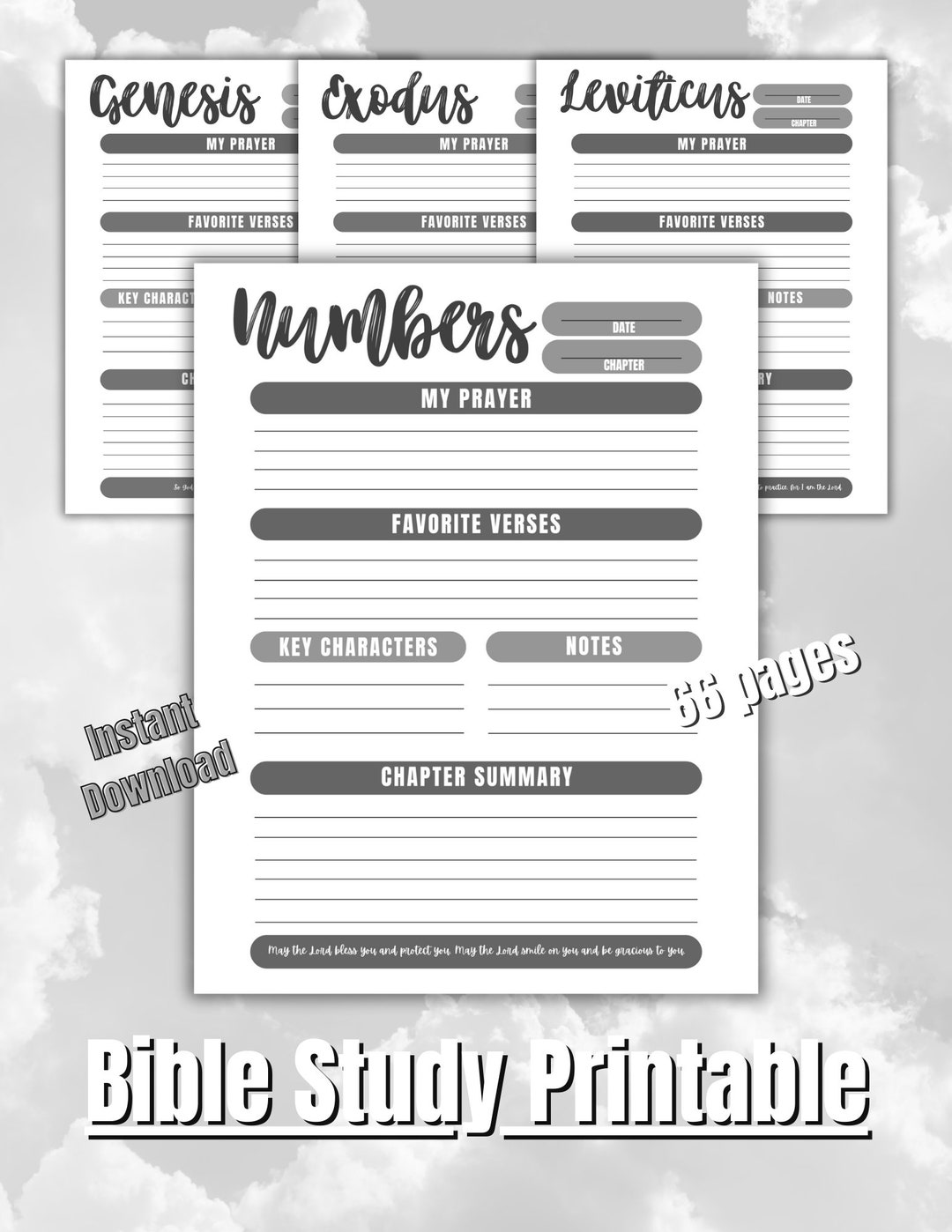 Bible Study Digital Download, Printable Bible Study Guide, Faith-based ...