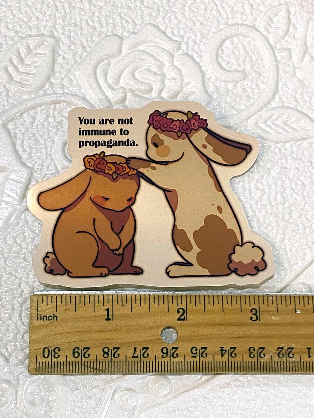 Bunnies With Good Advice- 3" Sticker - Etsy