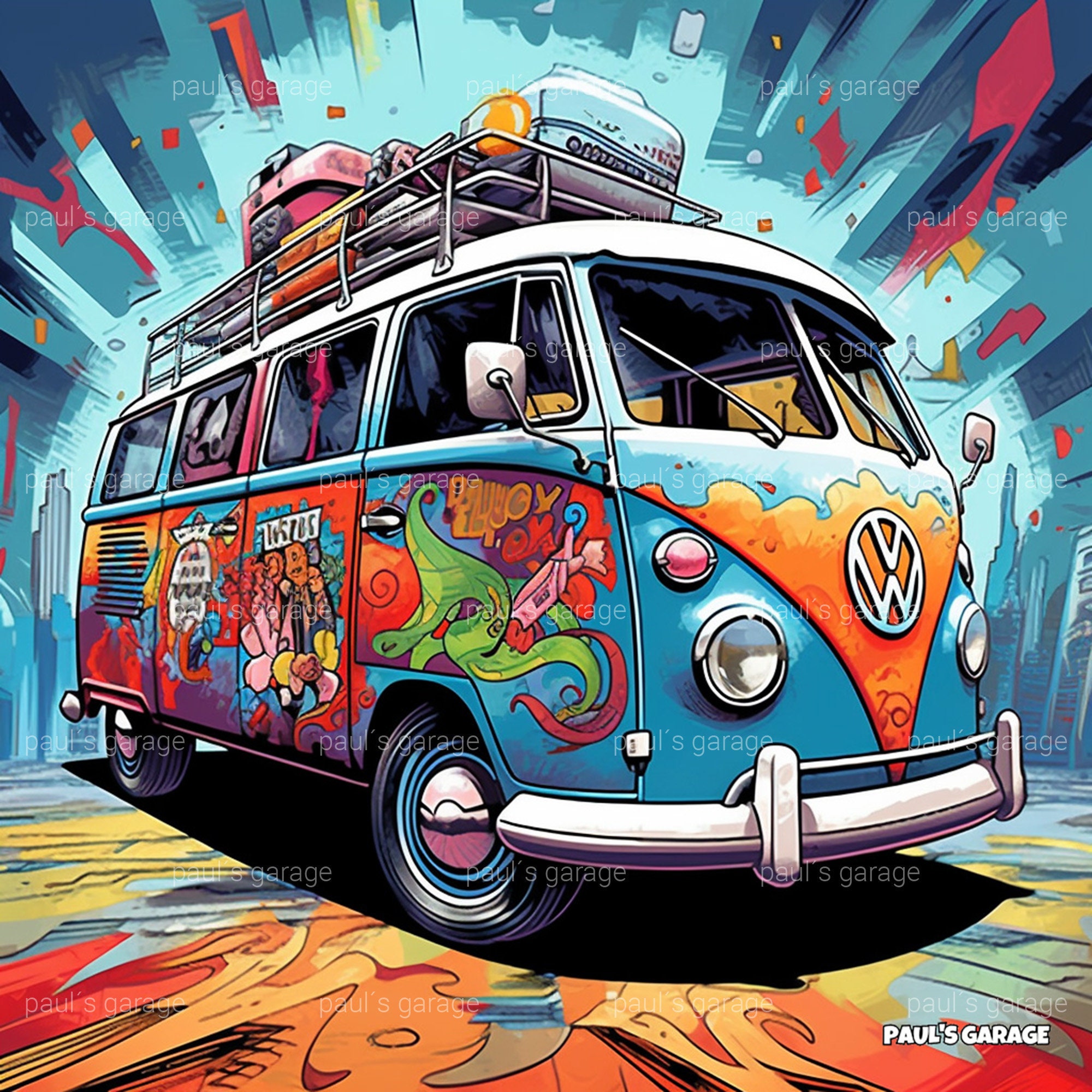 Volkswagen Camper Van 1950 Hippy 3D Model In Classic Cars
