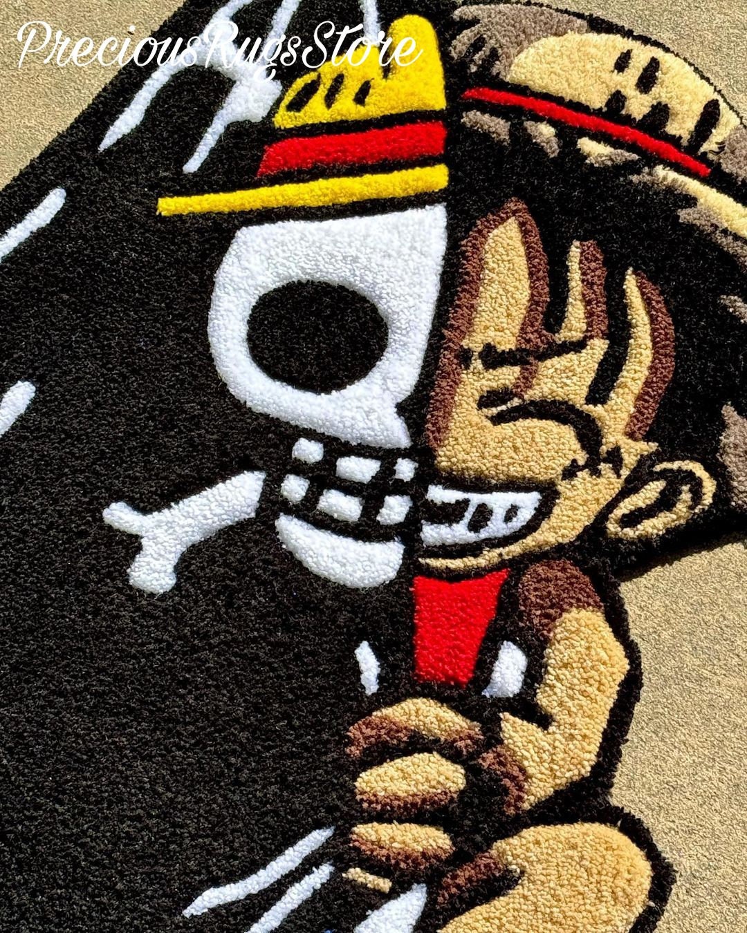 One Piece Monkey D Luffy Tufted Rug Vibrant Anime Floor Covering, Soft ...