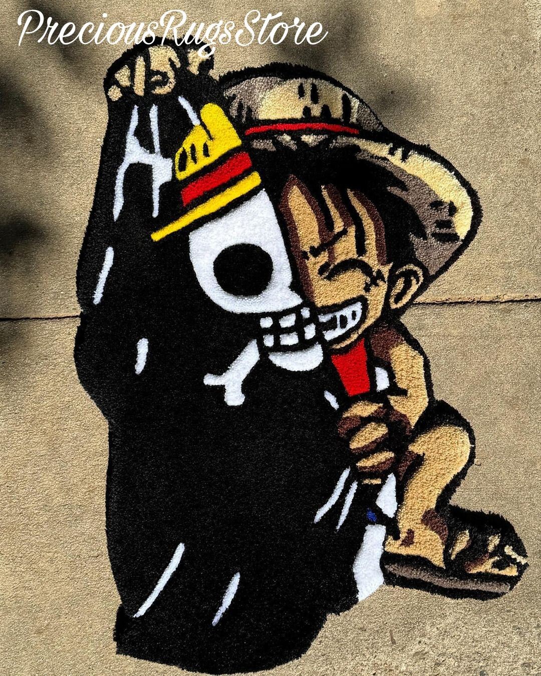 One Piece Monkey D Luffy Tufted Rug Vibrant Anime Floor Covering, Soft ...