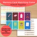SCHOOL SUPPLIES • 16 Memory Matching Game Cards • Pairs Concentration Flashcards PDF Printable ...