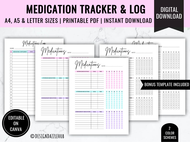 Printable Medication Tracker | Medication Management | Medication ...