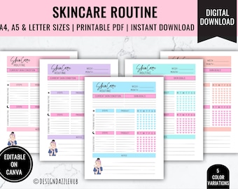 Daily Skincare Routine Printable - Etsy