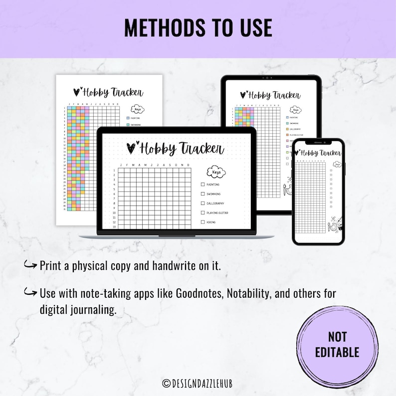 Hobby Tracker Printable | Hobby Journal | Planner Page | Fun Tracker ...