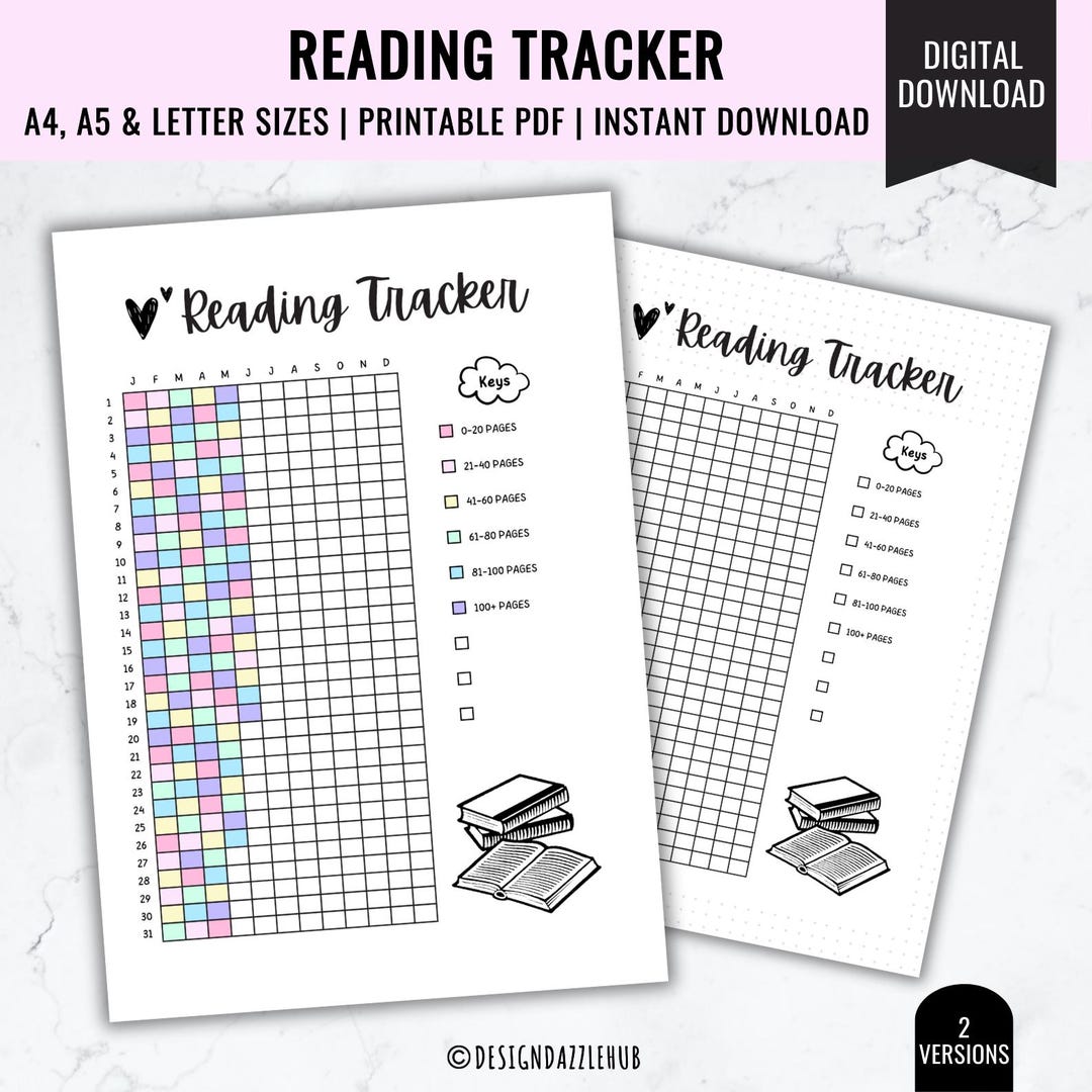 Printable Reading Tracker: Book Journal Page (digital Download) - Etsy