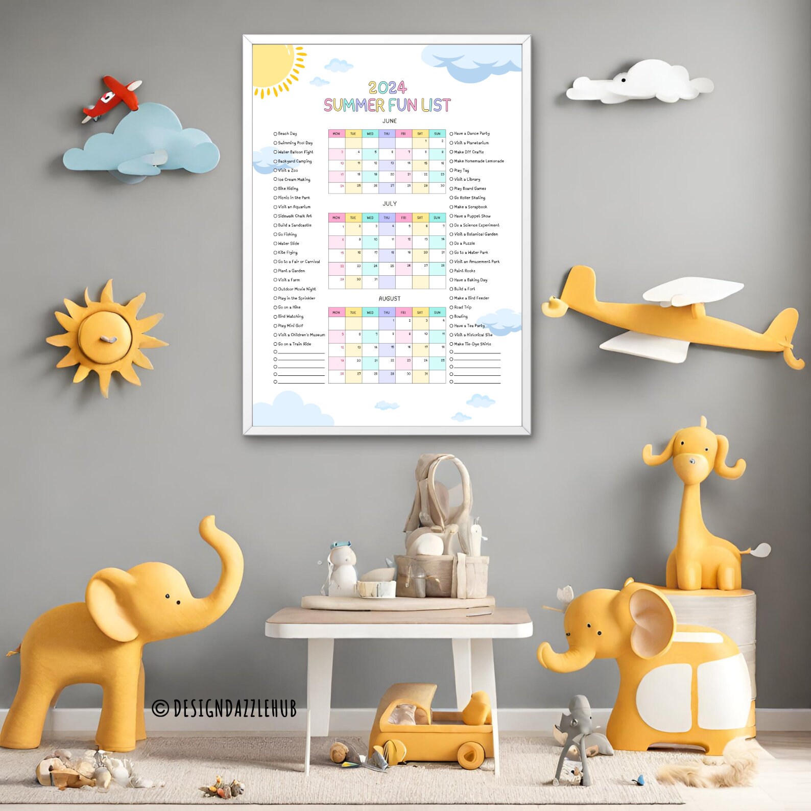 Organize a Fun-filled Summer With Your Kids | 2024 Wall Calendar for ...