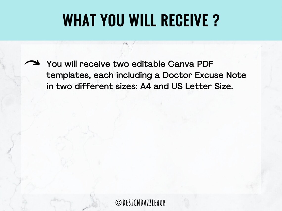 Editable Doctor Excuse Note Template for Work | Customizable Printable ...