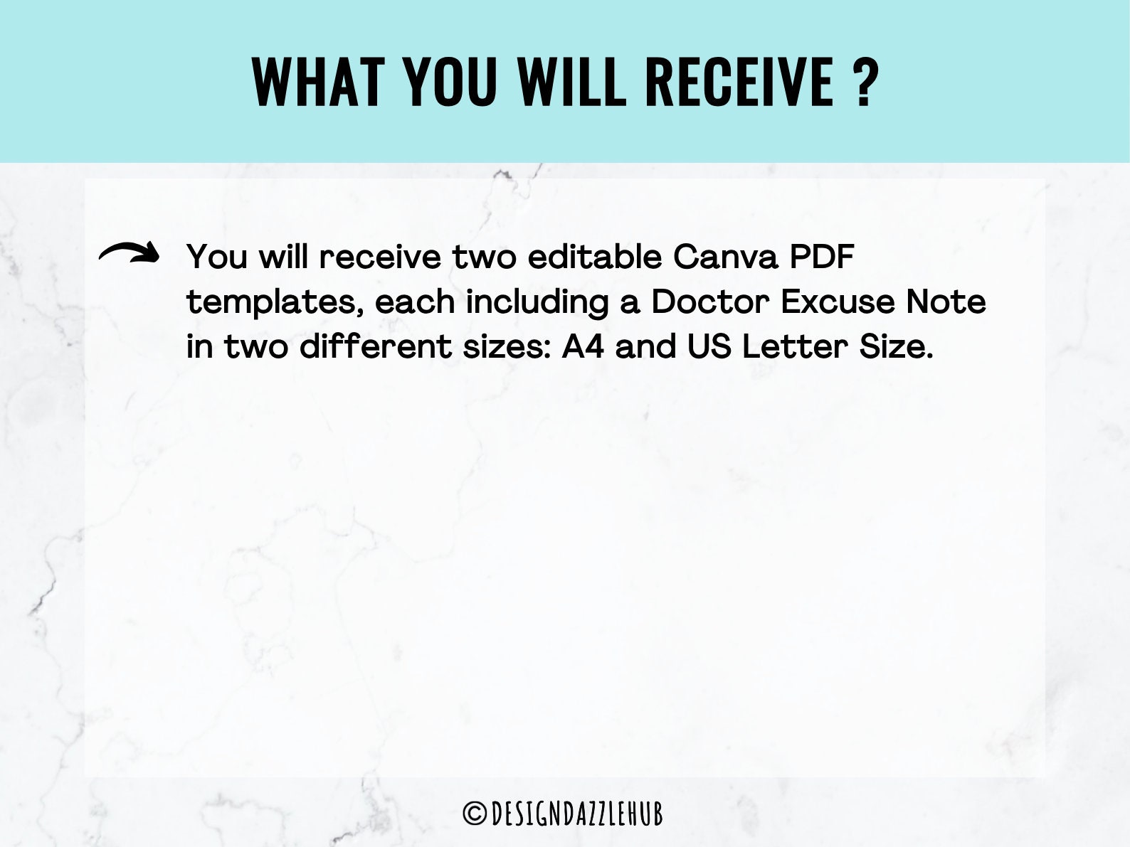 Editable Doctor Excuse Note Template for Work | Customizable Printable ...