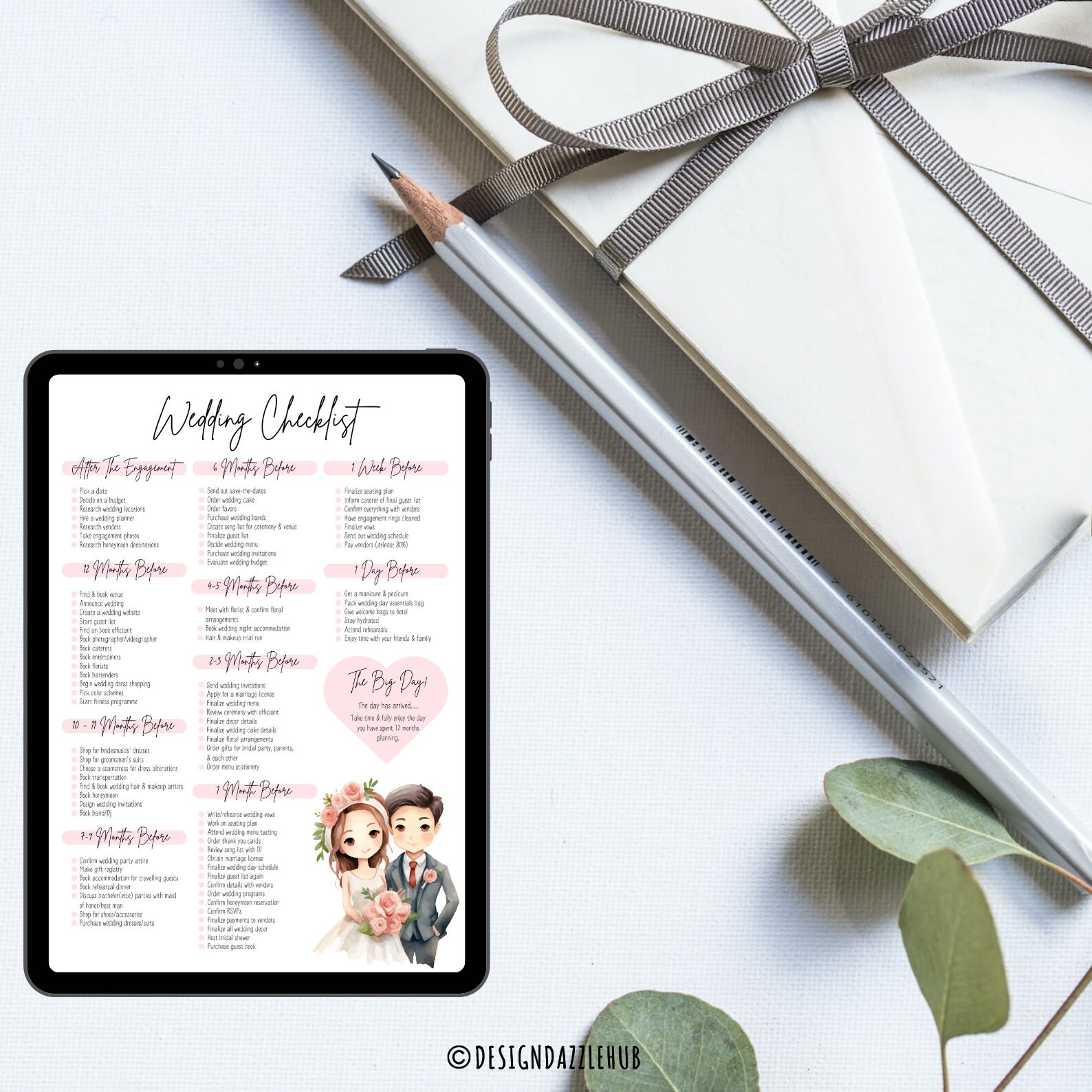 Wedding Checklist Printable | 12 Month Wedding Planner | Wedding ...