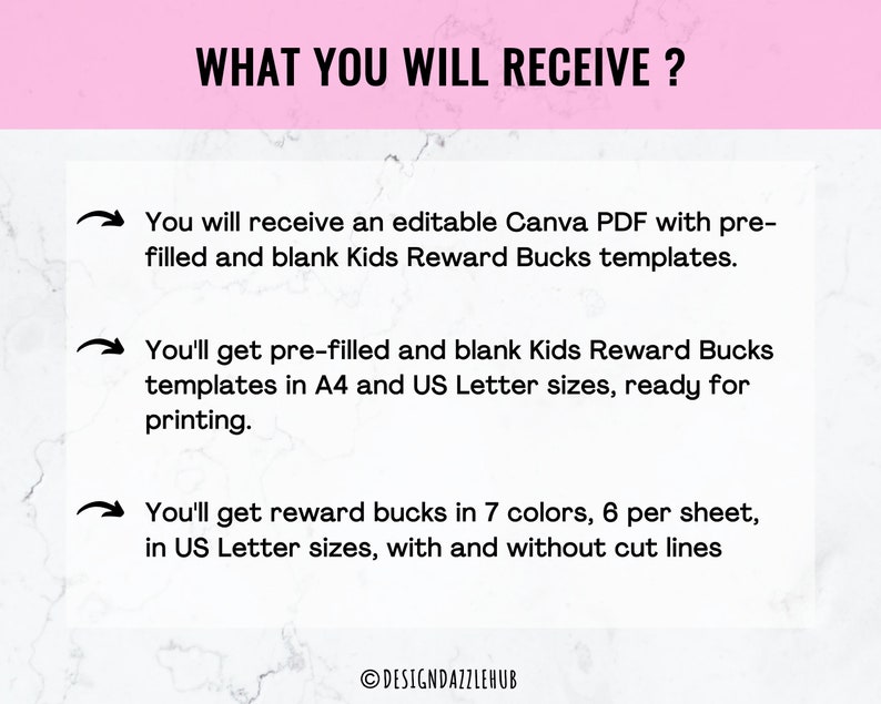 Kids' Reward System Printable Mom Bucks Editable Good Behavior Chart ...