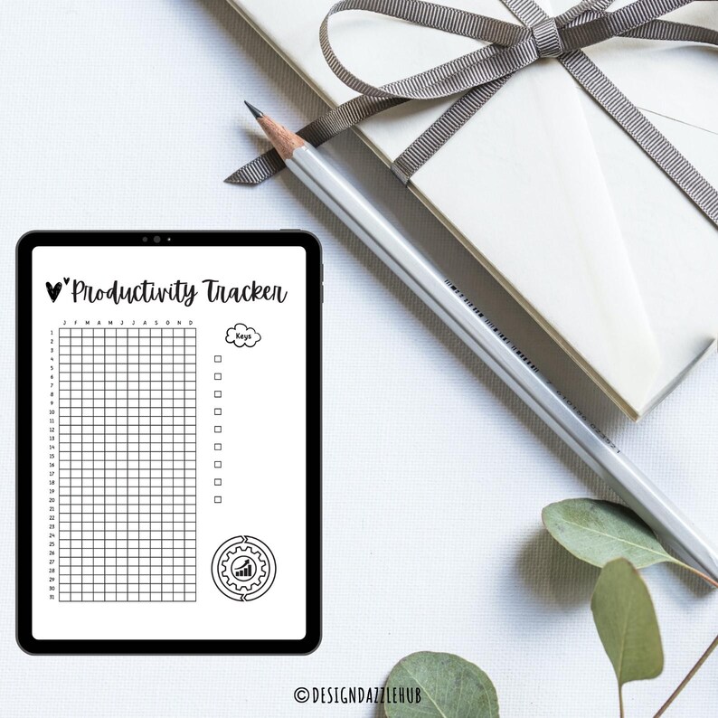 Productivity Tracker Printable: Goal Tracker, Journal Page (digital ...