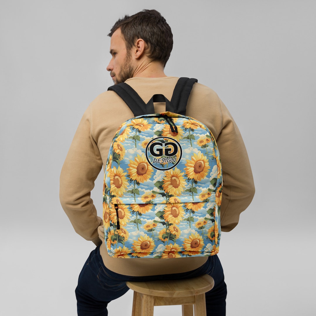 Sunflower Pattern Backpack - Etsy