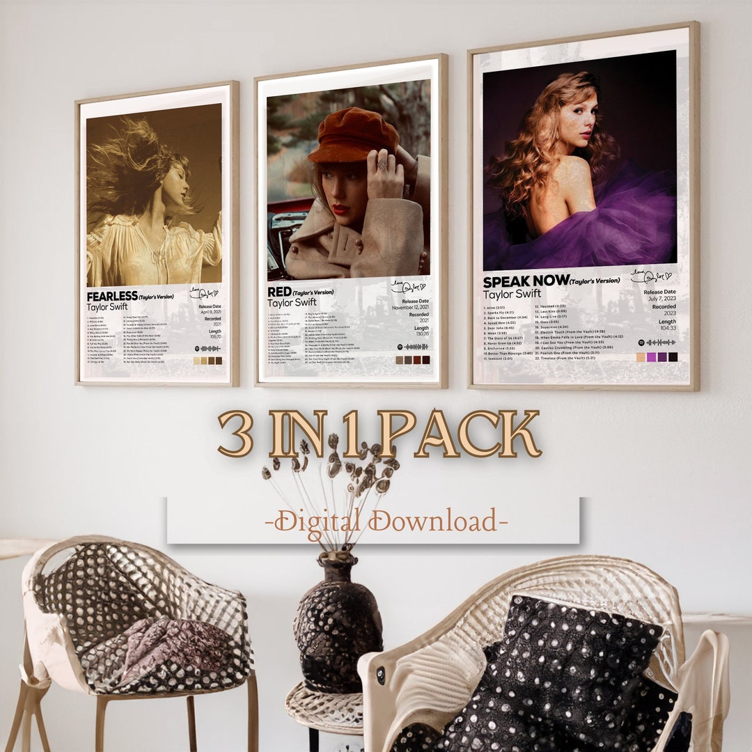 Taylor 3 in 1 Album Poster Taylor Swift Portrait Trend Wall - Etsy