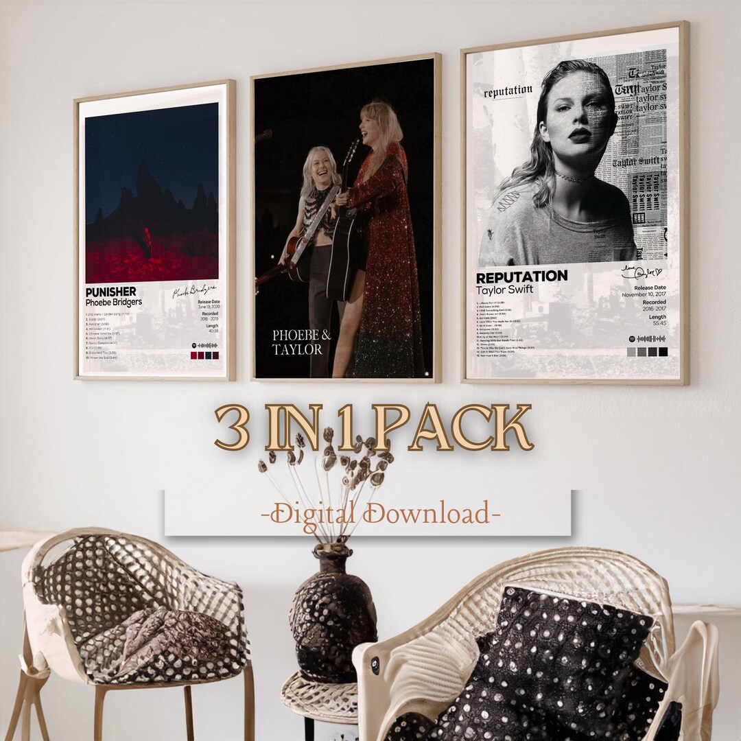 Taylor 3 in 1 Album Poster, Taylor Swift Portrait, Trend Wall Decor ...