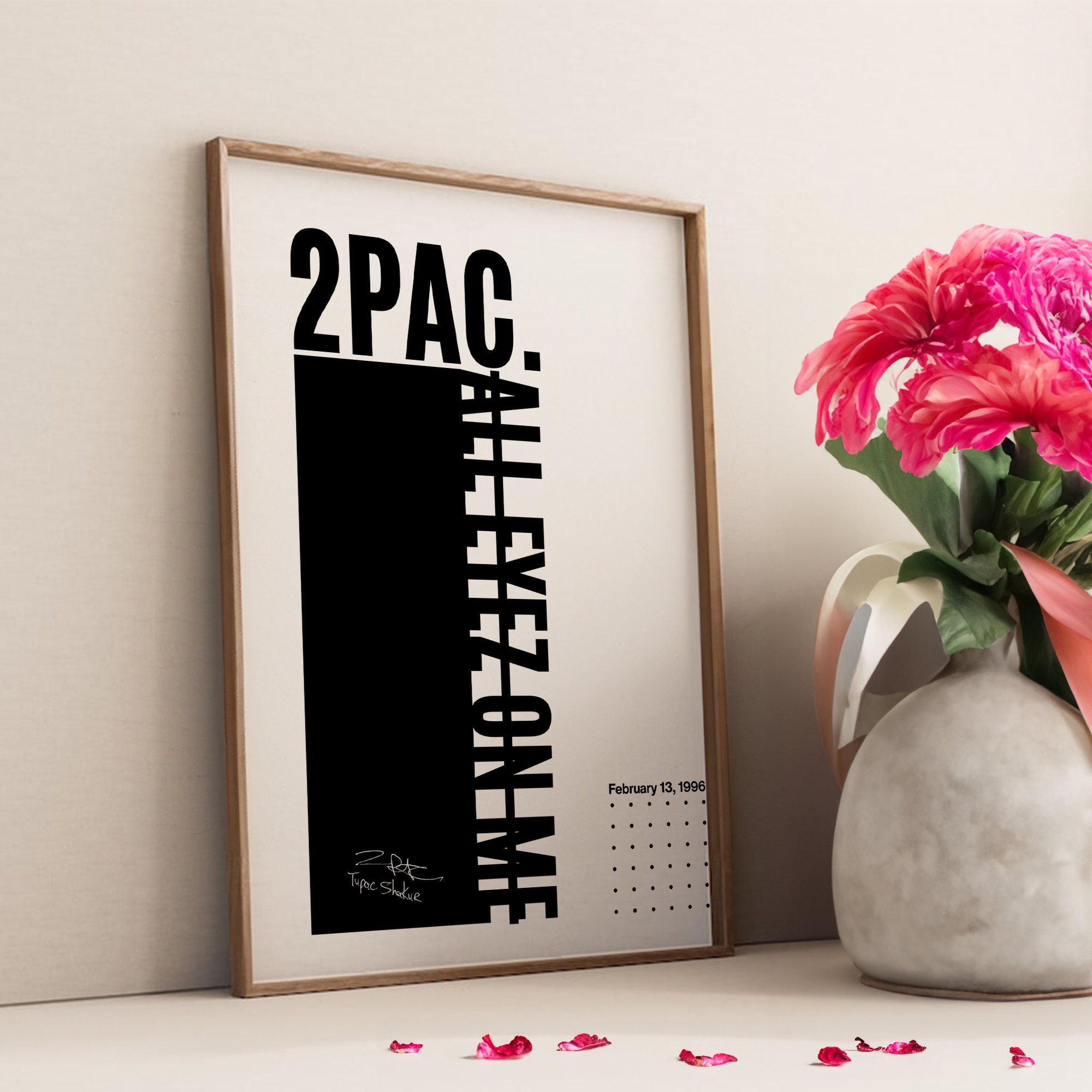 Tupac Shakur 3 in 1 Minimalist Newspaper Album Poster, Aesthetic Trend ...