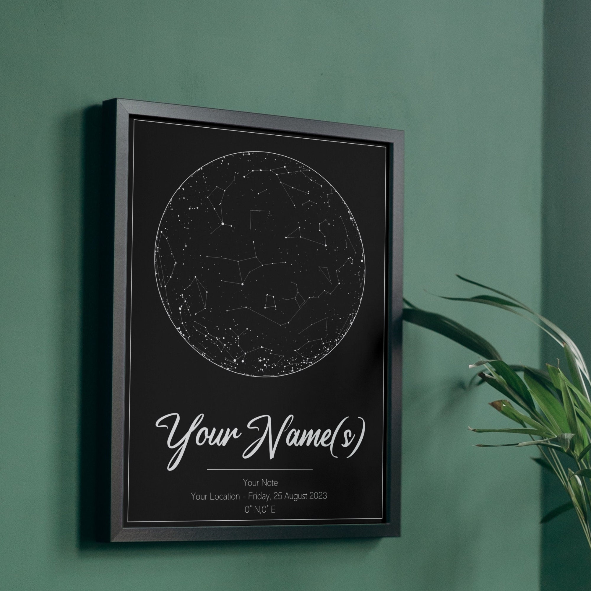 Custom Star Map Poster, Birthday & Anniversary Gift, Trend Star Map ...