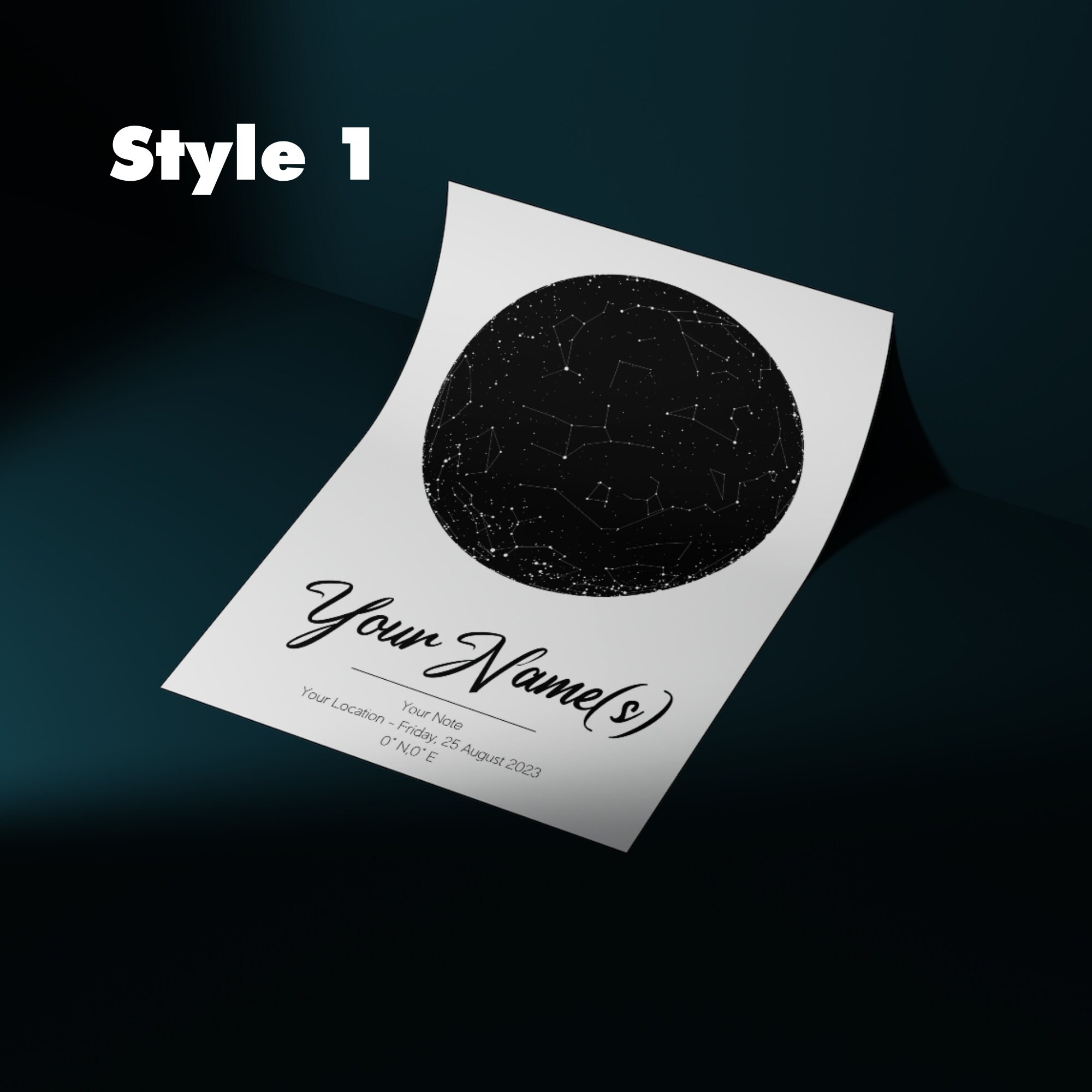 Custom Star Map Poster Birthday & Anniversary Gift Trend - Etsy