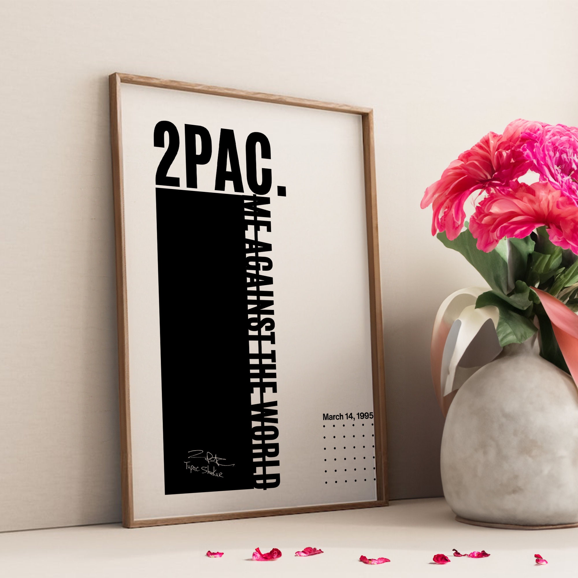 Tupac Shakur 3 in 1 Minimalist Newspaper Album Poster, Aesthetic Trend ...
