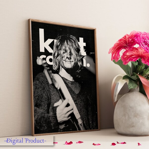 Kurt Cobain Poster Digital - Etsy