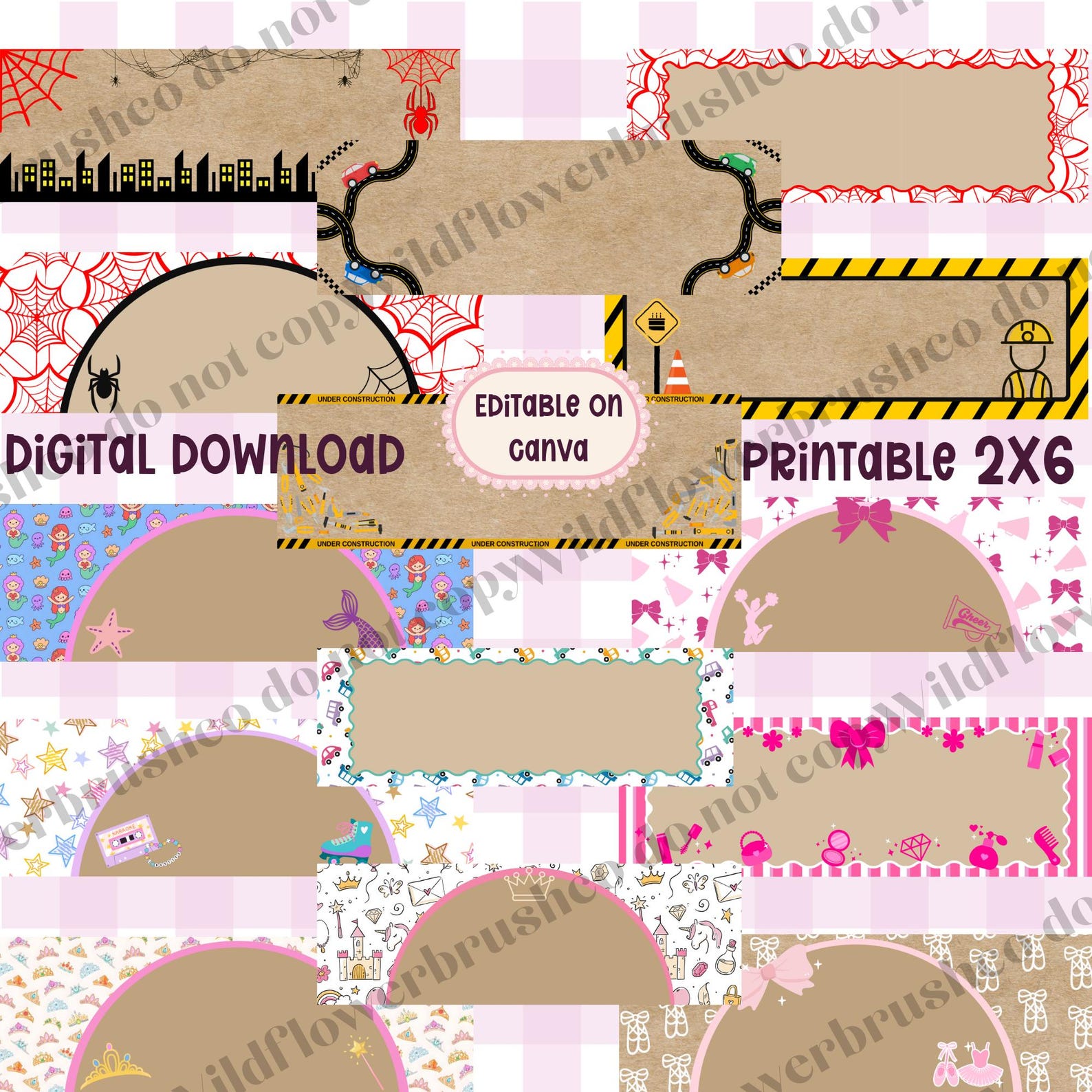 160 Banner Border Templates: Editable Canva Design (digital Download ...