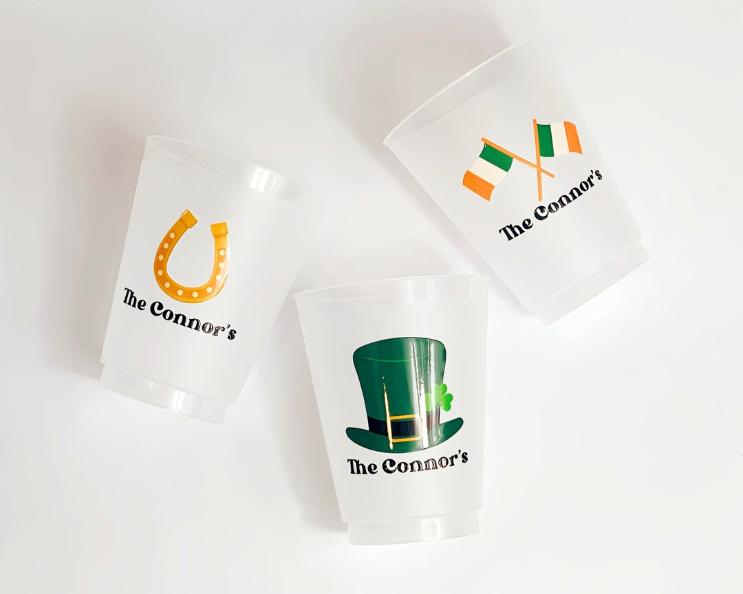 Personalized St. Patrick's Day Party Cups | Irish Flag Design - Etsy