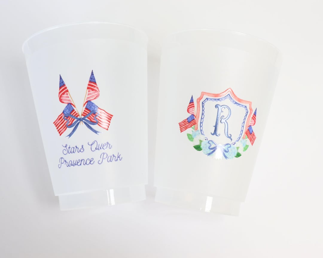 Personalized 4th of July Cups | Frost Flex 16oz, American Flag Crest - Etsy