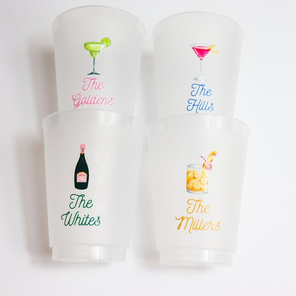 Personalized Cocktail Party Cups - Etsy