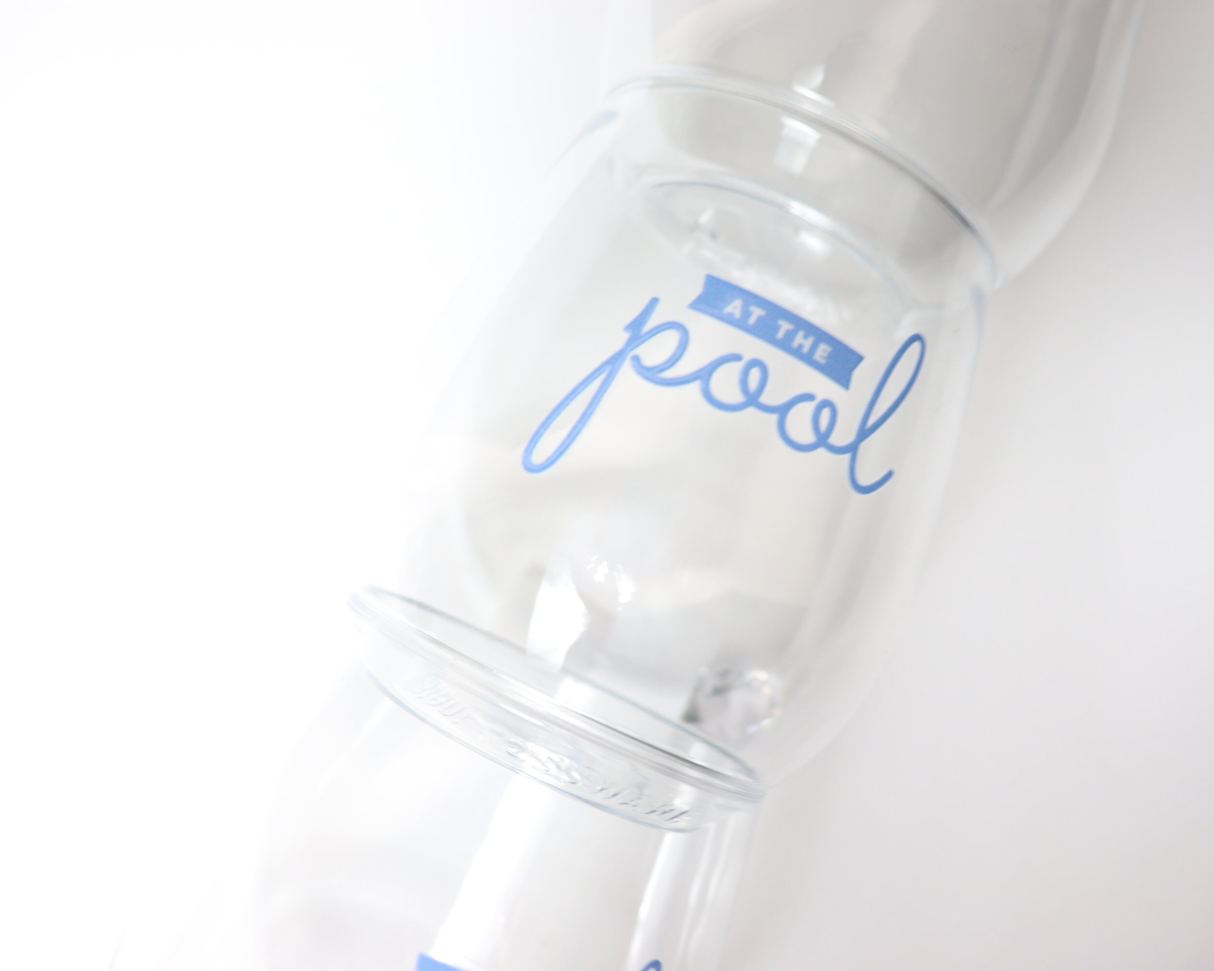 At the Pool Stackable Stemless Wine Glass Set of 3 Custom Tossware ...