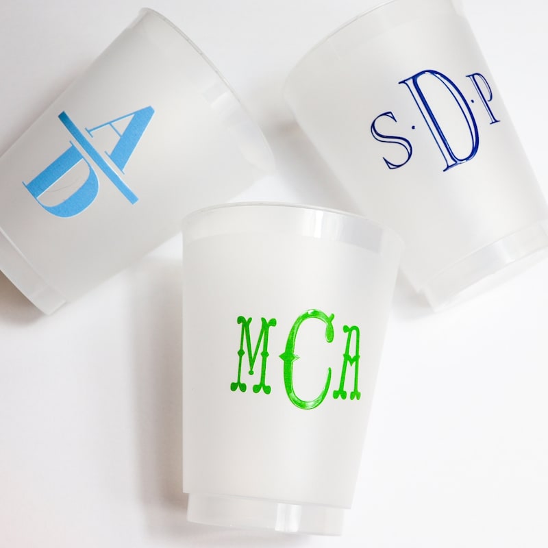 Monogram Cups - Etsy