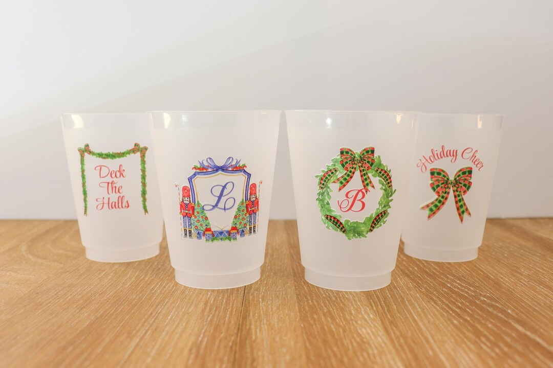 Personalized Christmas Party Cups | Holiday Hostess Gift - Etsy