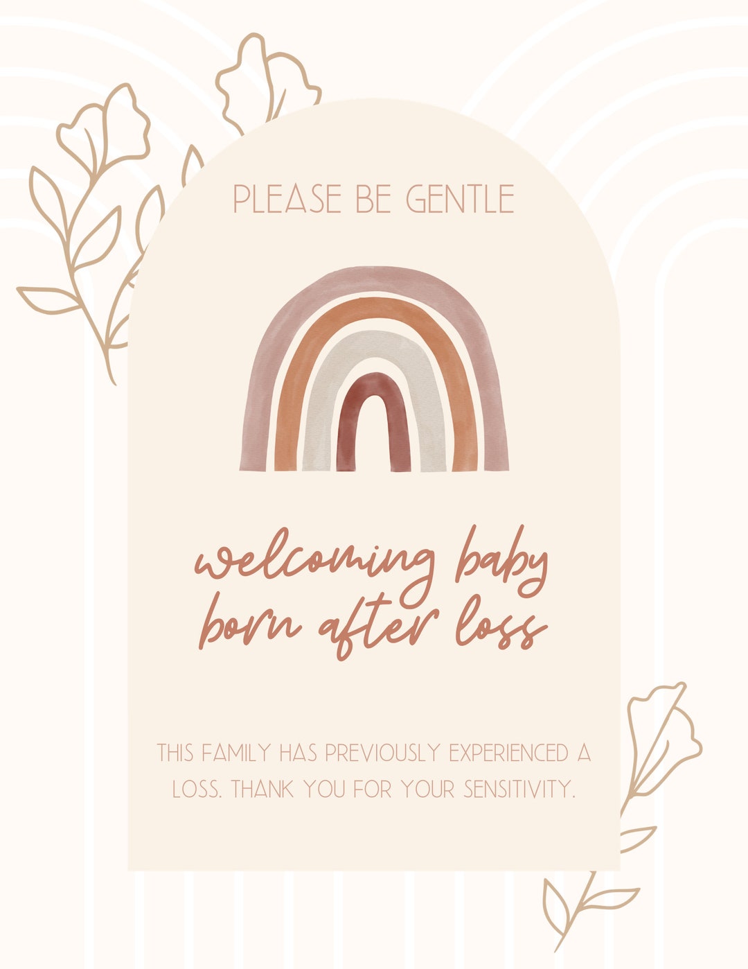Welcoming Baby After Loss Hospital Sign - Etsy