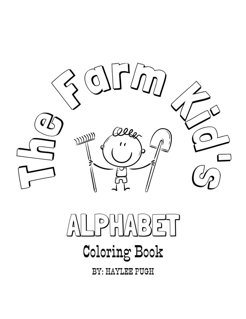 The Farm Kid's Abc's Coloring Book / Sheets - Etsy