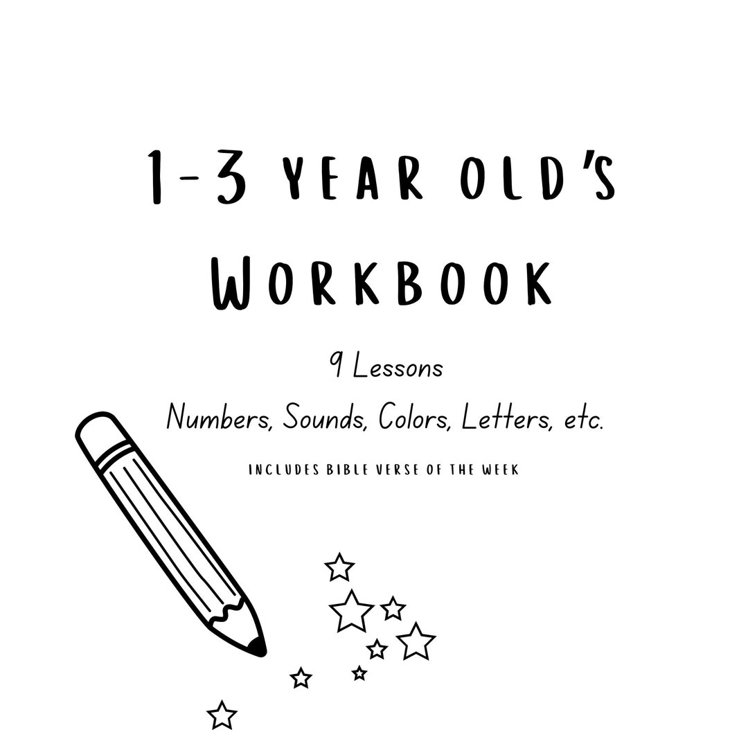 1-3 Year Old's First Workbook - Help Them Learn Early! - Etsy