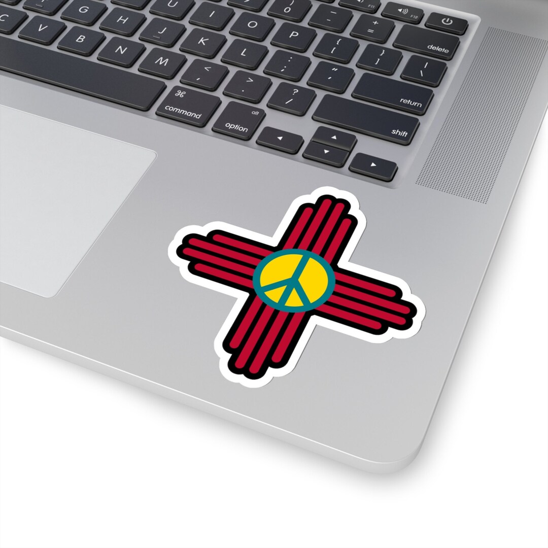 Zia - Peace Sign, Zia Symbol Kiss-cut Sticker, Peace Symbol Sticker ...