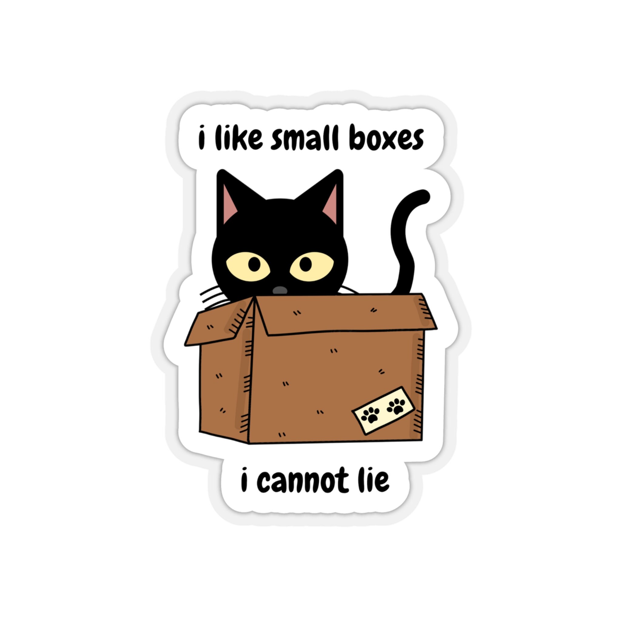 I Like Small Boxes I Can Not Lie Sticker Cat Lover Stickers - Etsy
