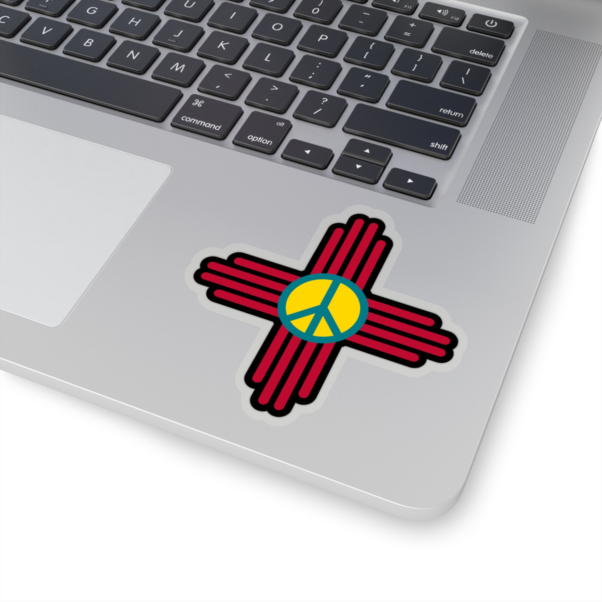 Zia Peace Sign Zia Symbol Kiss Cut Sticker Peace Symbol Sticker New Mexico Sticker Land Of
