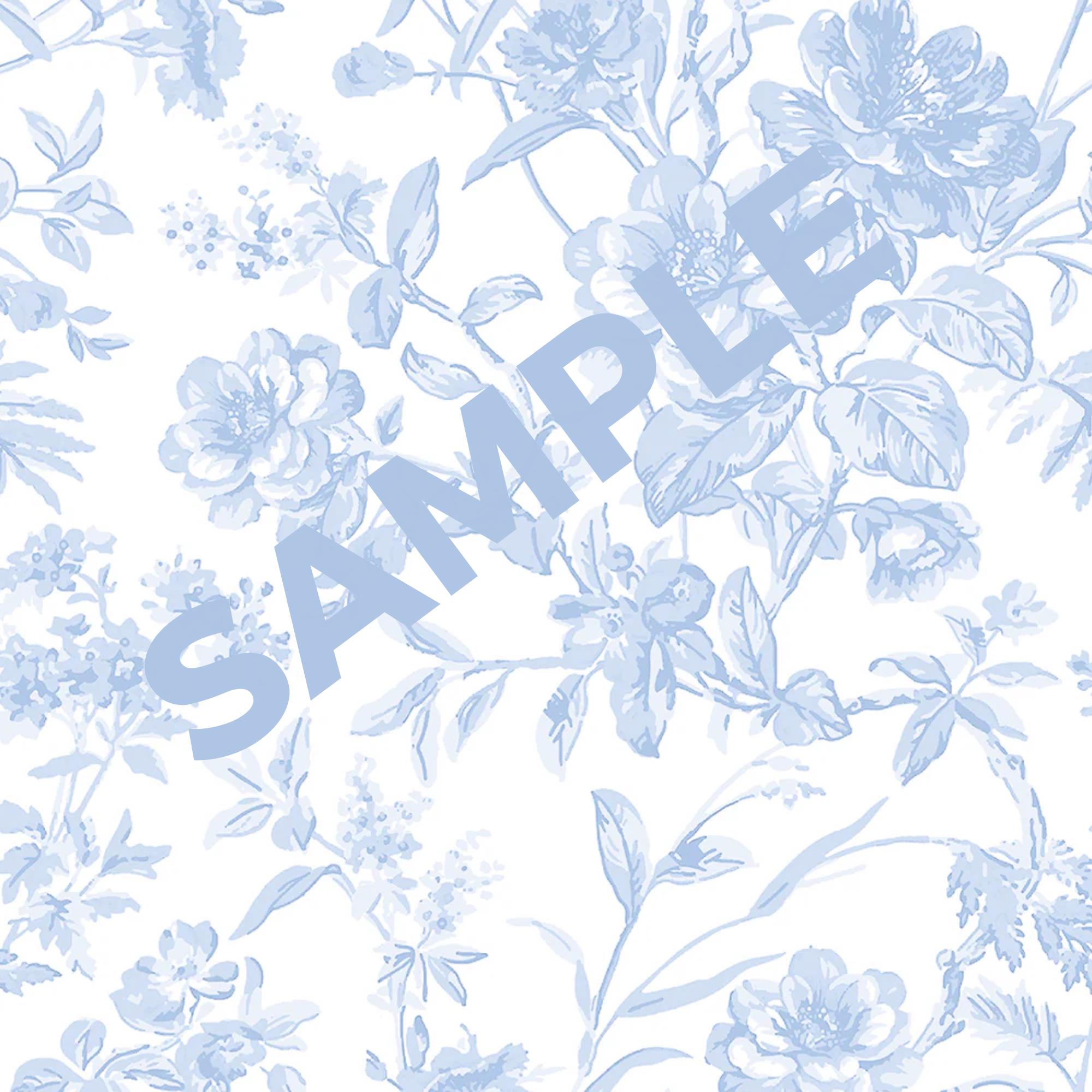 Pink and Blue Toile Floral Cake Wrap | Custom Edible Print, Edible ...