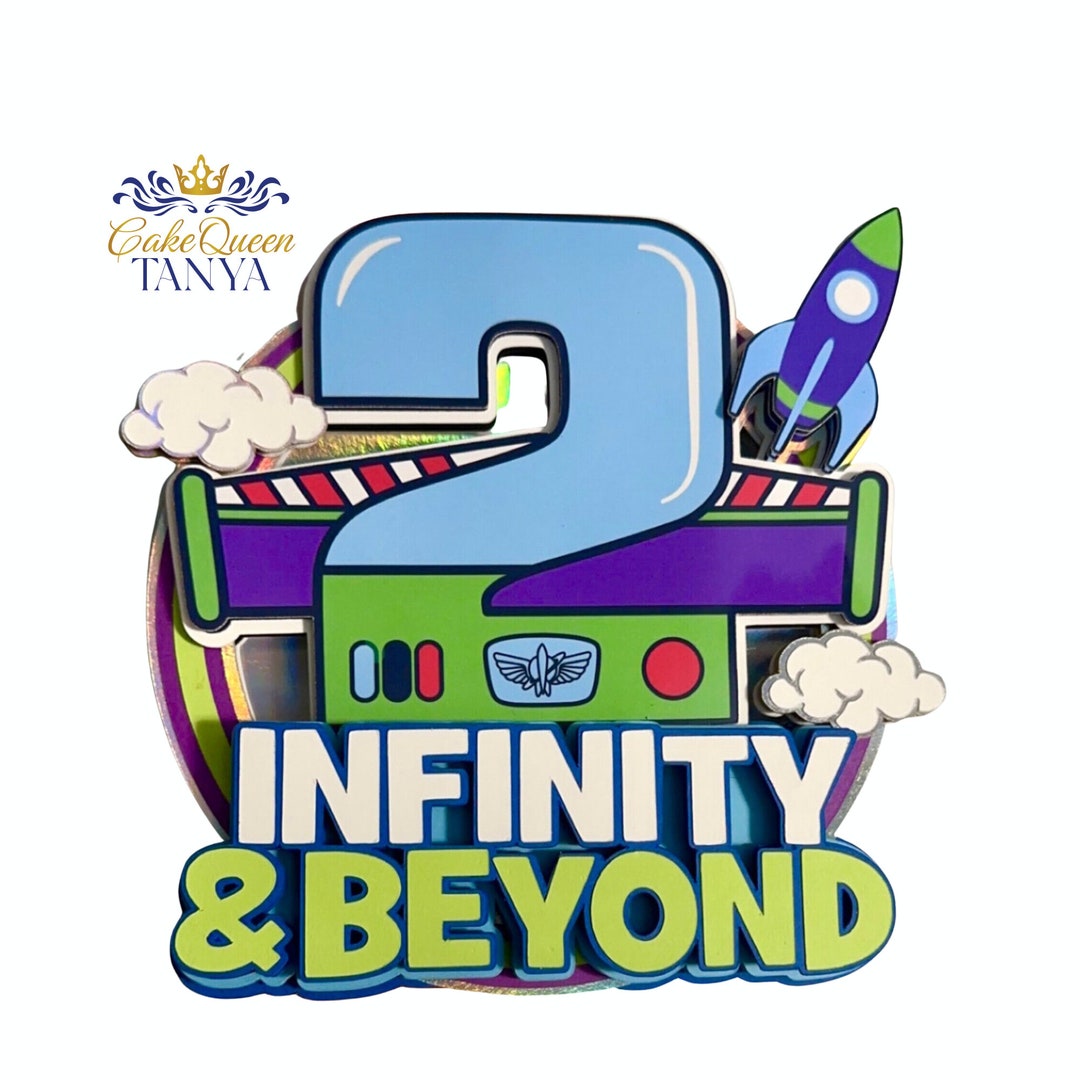Two Infinity & Beyond Cake Topper - Etsy
