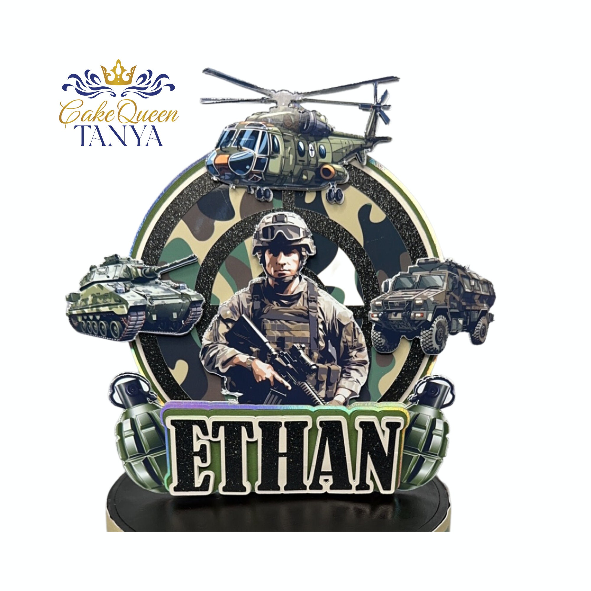 Army Military Cake Topper - Etsy