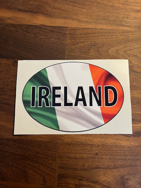Ireland Sticker Irish Flag Background Ireland Pride Decal Ireland ...