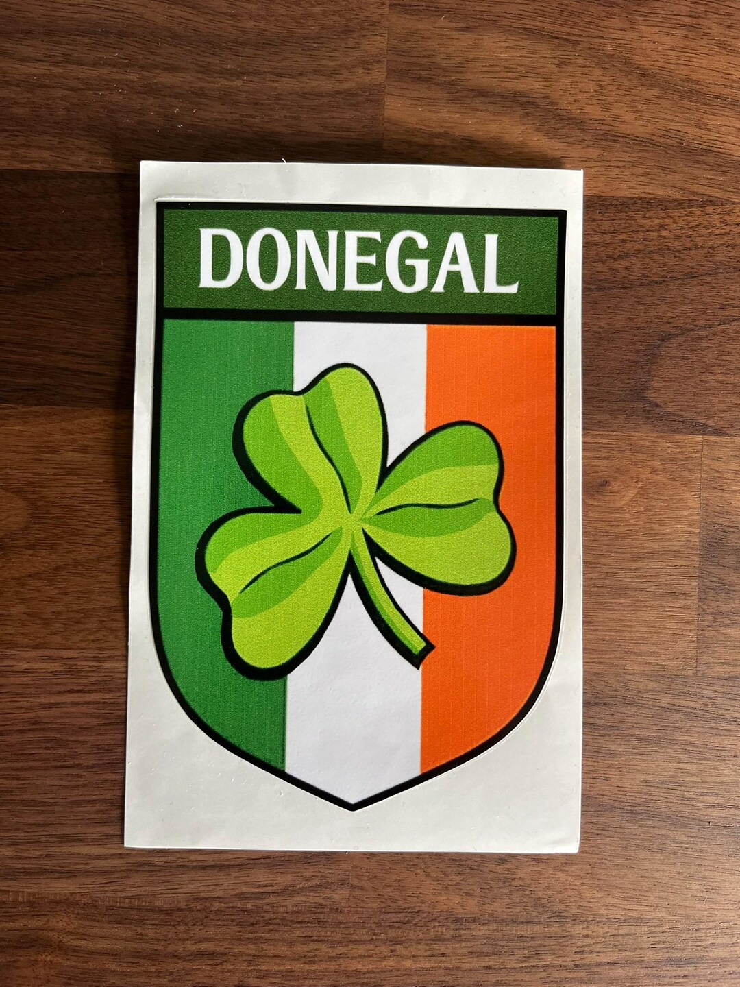 County or Town Sticker Shield Sticker Tricolor Background Ireland Pride ...