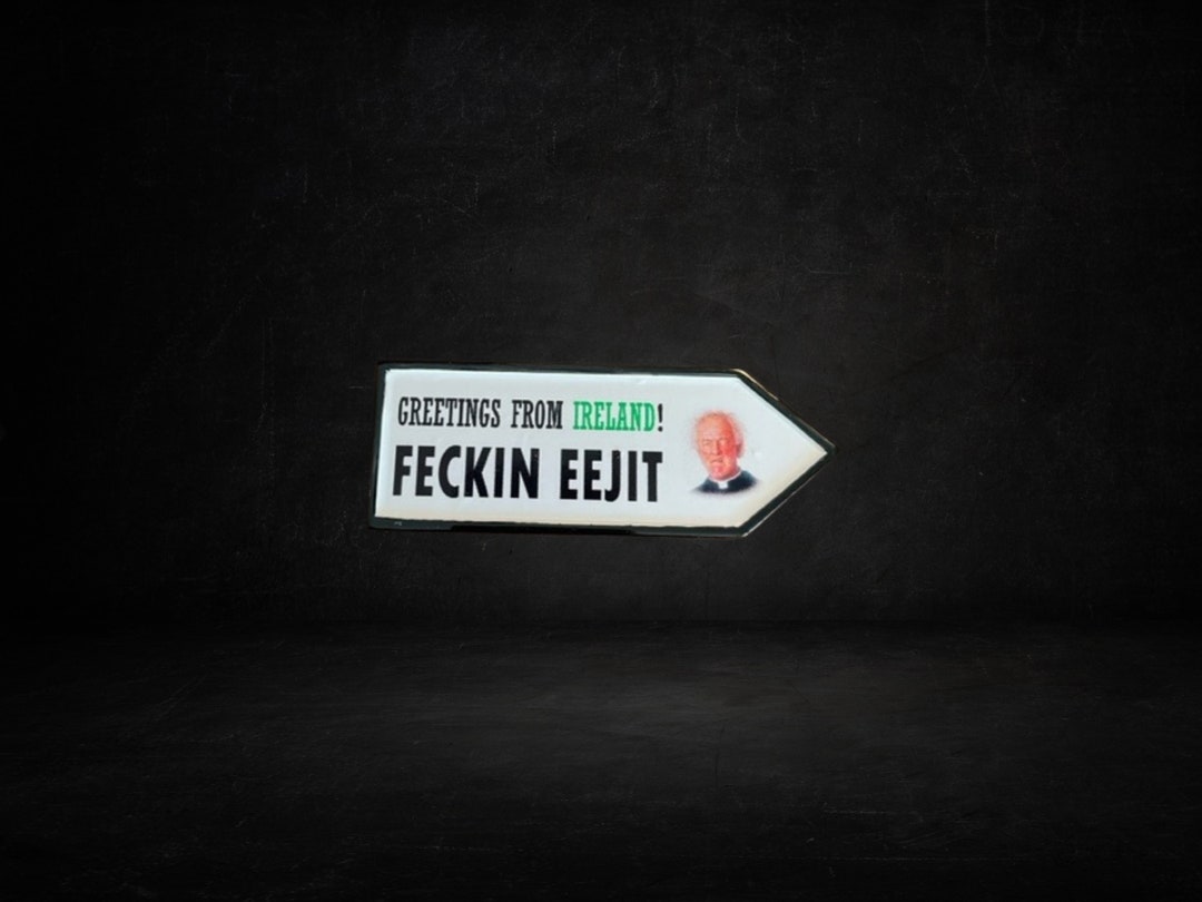 A Irish 'feckin Eejit' Fridge Magnet Clever Sign Post Magnet Fun ...