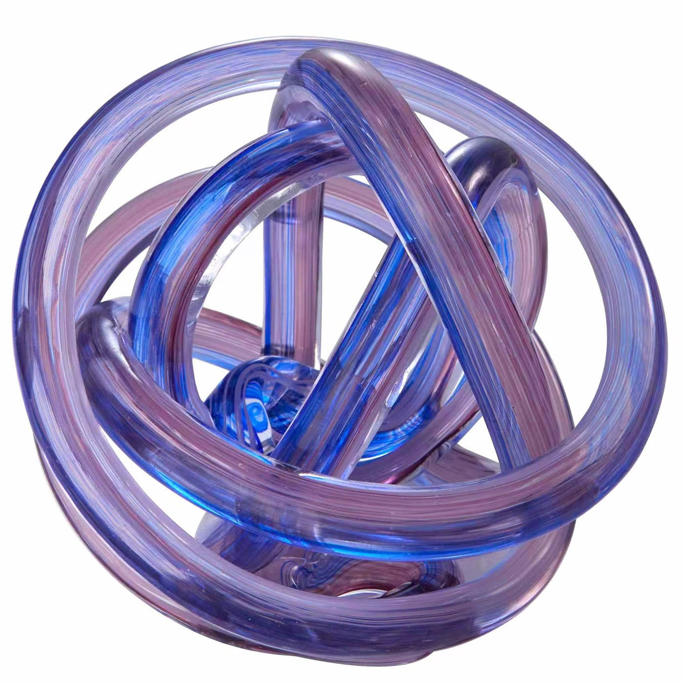 Hand Blown Infinity Knot Sommerso Art Orbit Glass Ball 4-8 Inch Tall - Etsy