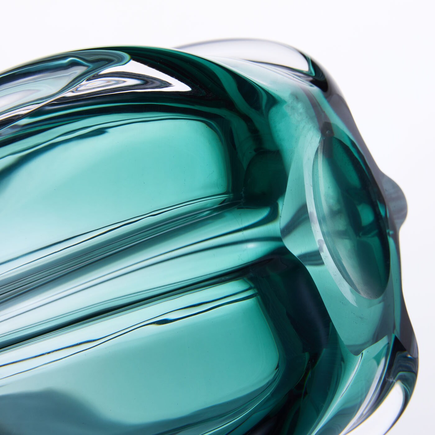 Hand Blown Sommerso Art Glass Vase Green Ombre 10-12.5 Inch Tall - Etsy